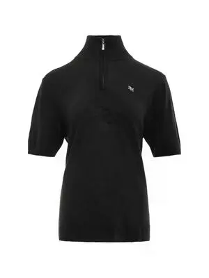 Rally Movement Half-zip Short-sleeve Sweater - Black