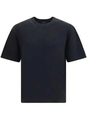 Herno Half-sleeve T-shirt With Embroidered Logo - Black