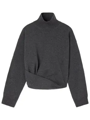 RÓHE Sculptural Turtleneck Sweater - Grey