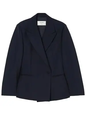 RÓHE Hourglass Blazer In Navy Wool