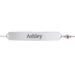 Jewlr Engravable Classic Bracelet With Birthstone