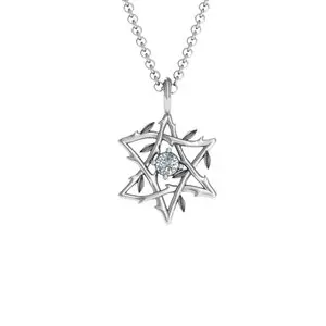 Jewlr Olive Branch Star Of David Pendant - Sterling Silver