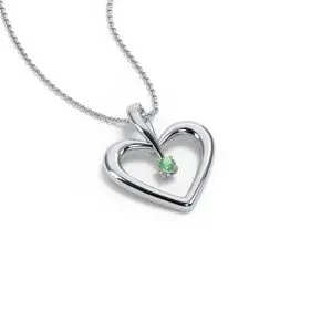 Jewlr Single Stone Heart Pendant