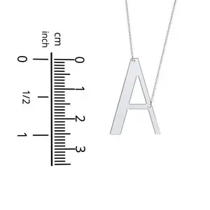 Jewlr Engravable Asymmetrical Initial Necklace A