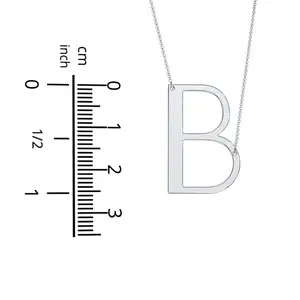 Jewlr Engravable Asymmetrical Initial Necklace B