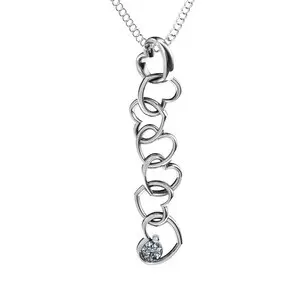 Jewlr Falling In Love Pendant - Sterling Silver