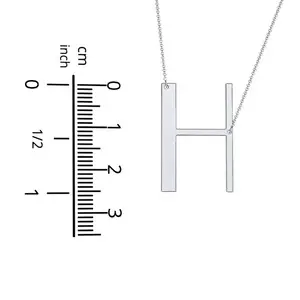 Jewlr Engravable Asymmetrical Initial Necklace H