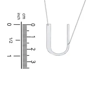 Jewlr Engravable Asymmetrical Initial Necklace U