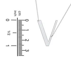 Jewlr Engravable Asymmetrical Initial Necklace V