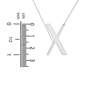 Jewlr Engravable Asymmetrical Initial Necklace X