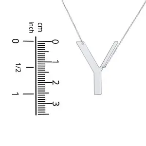 Jewlr Engravable Asymmetrical Initial Necklace Y