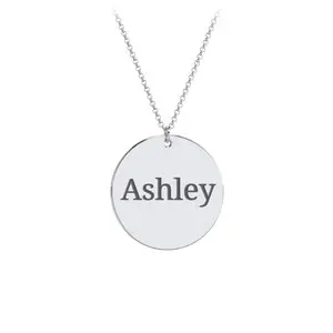 Jewlr Charmed Name Disc Pendant - Sterling Silver