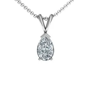 Jewlr Pear Cut Elegance Pendant - Sterling Silver