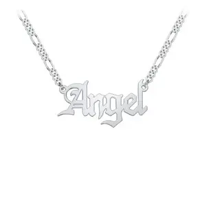 Jewlr Personalized Name Necklace With Figaro Chain