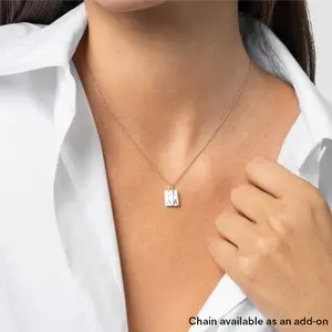 Jewlr Initial Tag Charm With Birthstone