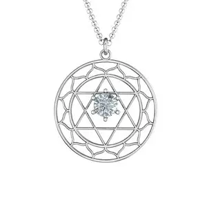 Jewlr Heart Chakra Pendant - Sterling Silver