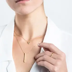 Jewlr Teardrop Pendant With Gemstone