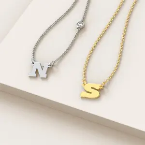 Jewlr Petite Initial Letter Necklace