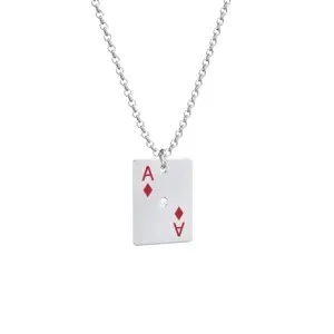 Jewlr Ace Of Diamonds Playing Card Charm - Sterling Silver
