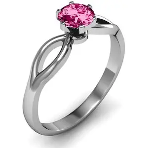 Jewlr Round Solitaire Figure 8 Shank Ring
