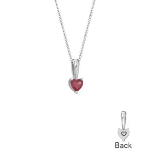 Jewlr Engravable Generations Stacking Hearts Pendant 1 - Sterling Silver