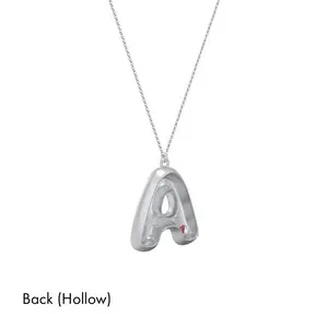 Jewlr Custom Bubble Initial Necklace With Birthstone