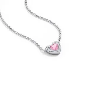 Jewlr Puffy Heart Pendant With 1 Birthstone