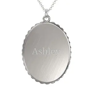 Jewlr Engravable North Star Medallion Necklace With Accent Stone