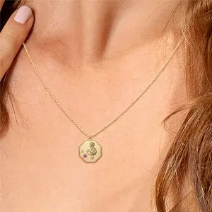 Jewlr Year Of The Monkey Engravable Zodiac Medallion Necklace