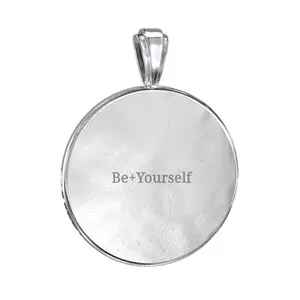 Jewlr Engravable North Star Disc Pendant With Gemstone
