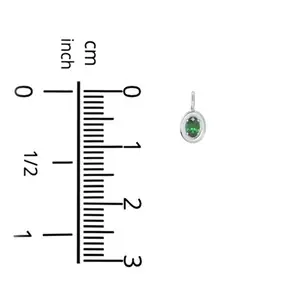 Jewlr Oval Frame Stone Charm With Back Initial