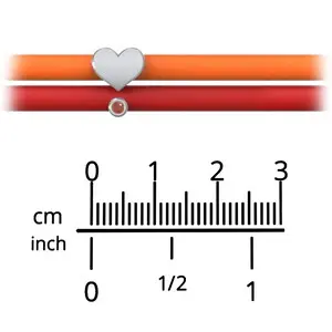 Jewlr Engravable Heart And Birthstone Charm Silicone Bracelet Set Double Style