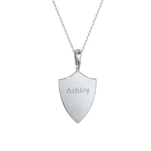 Jewlr Starburst Hero Shield Pendant With Gemstone