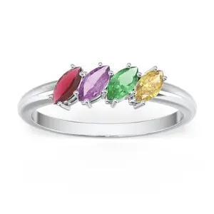 Jewlr 4 Stone Marquise Ring