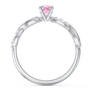 Jewlr 1/4 Ct. Round Gemstone Infinity Engaget Ring With Accent Stones