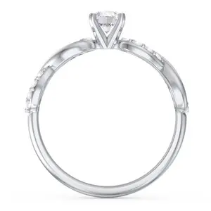 Jewlr 1/3 Ct. Round Gemstone Infinity Engaget Ring With Accent Stones