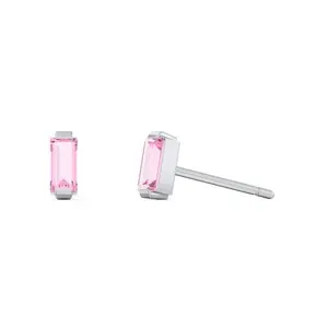 Jewlr Classic Baguette Cut Stud Earrings - Sterling Silver