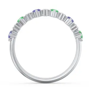 Jewlr 6 Stone Semi-bezel Ring With Accents