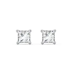 Jewlr Princess Cut Stud Earrings