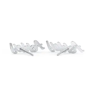 Jewlr Personalized Name Stud Earrings