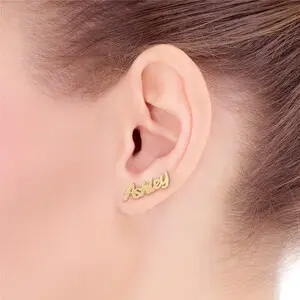 Jewlr Personalized Name Stud Earrings