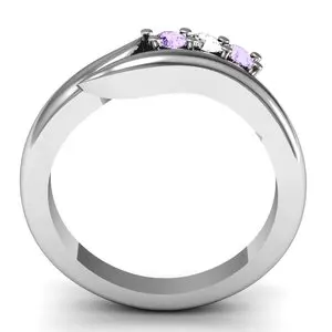Jewlr Three Stone Single Bypass Ring
