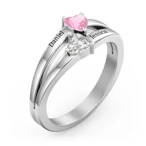 Jewlr Twin Hearts Ring