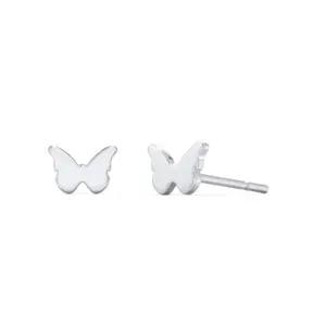 Jewlr Butterfly Shape Stud Earrings - Sterling Silver