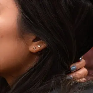 Jewlr Cross Shape Single Stud