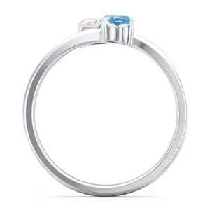 Jewlr Inverted Twin Heart Ring