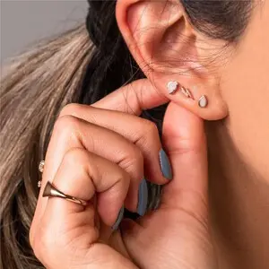 Jewlr Lightning Bolt Shape Stud Earrings