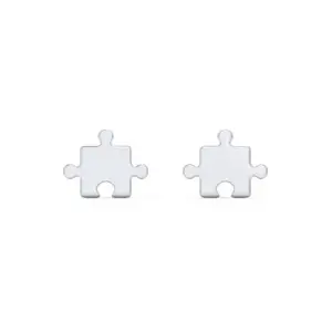 Jewlr Jigsaw Puzzle Shape Stud Earrings