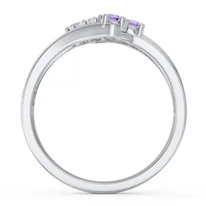 Jewlr 8 Stone Wave Ring