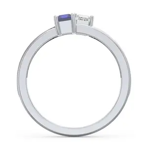Jewlr Two Stone Split Band Ring With Accents